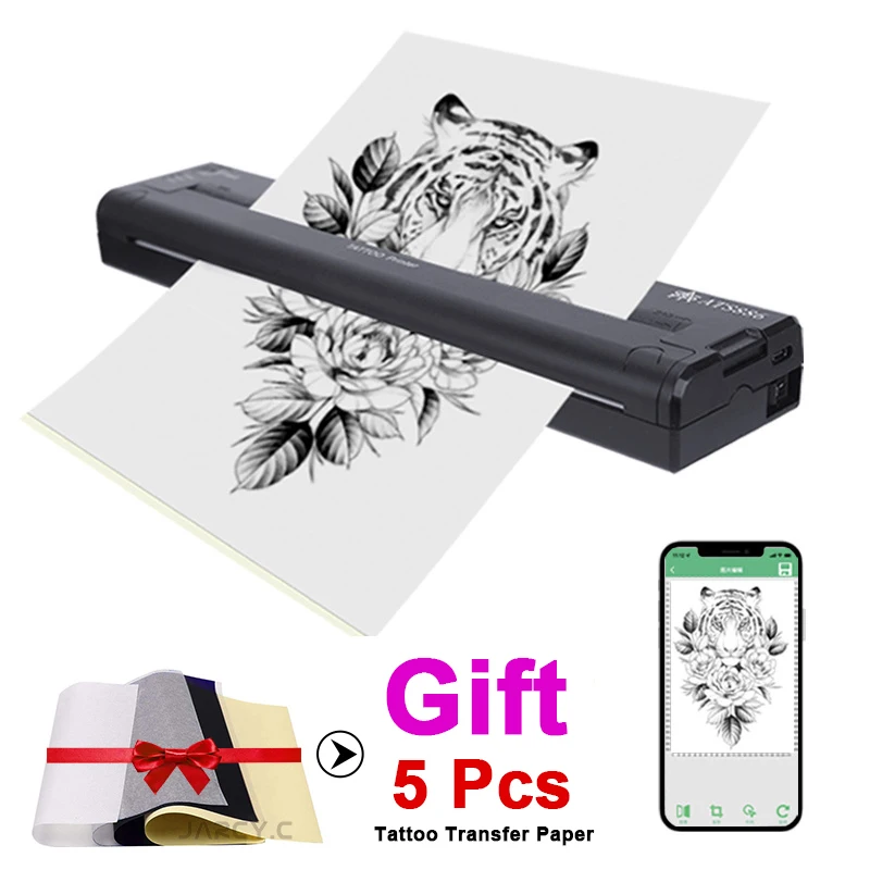 Portable-Tattoo-Thermal-Printer-Wireless-Bluetooth-Stencil-Printer-for ...