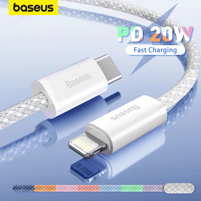 Baseus-Cabo USB Tipo C para iPhone, 20W, PD, carregamento rápido ...