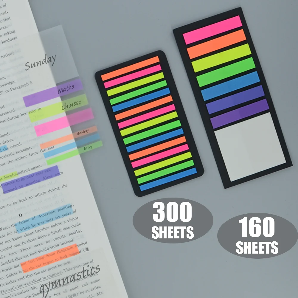 300/160 Sheets Posted It Transparentes Index Sticky Notes Self-Adhesive ...