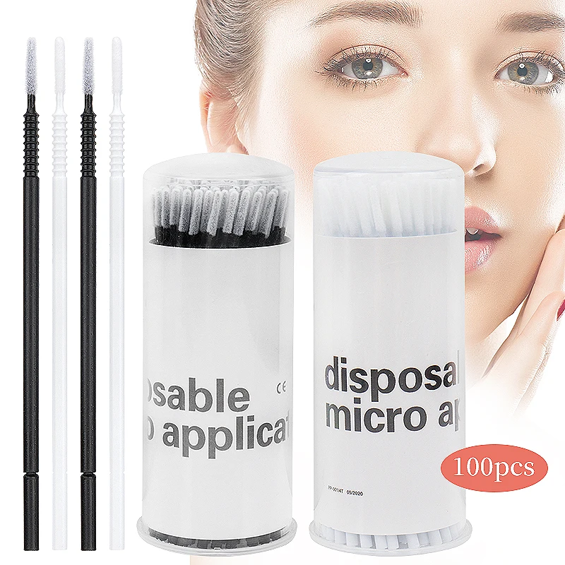 100-Pcs-Disposable-Spiral-Handle-Microbrush-Mascara-Wands-Micro-Brush ...
