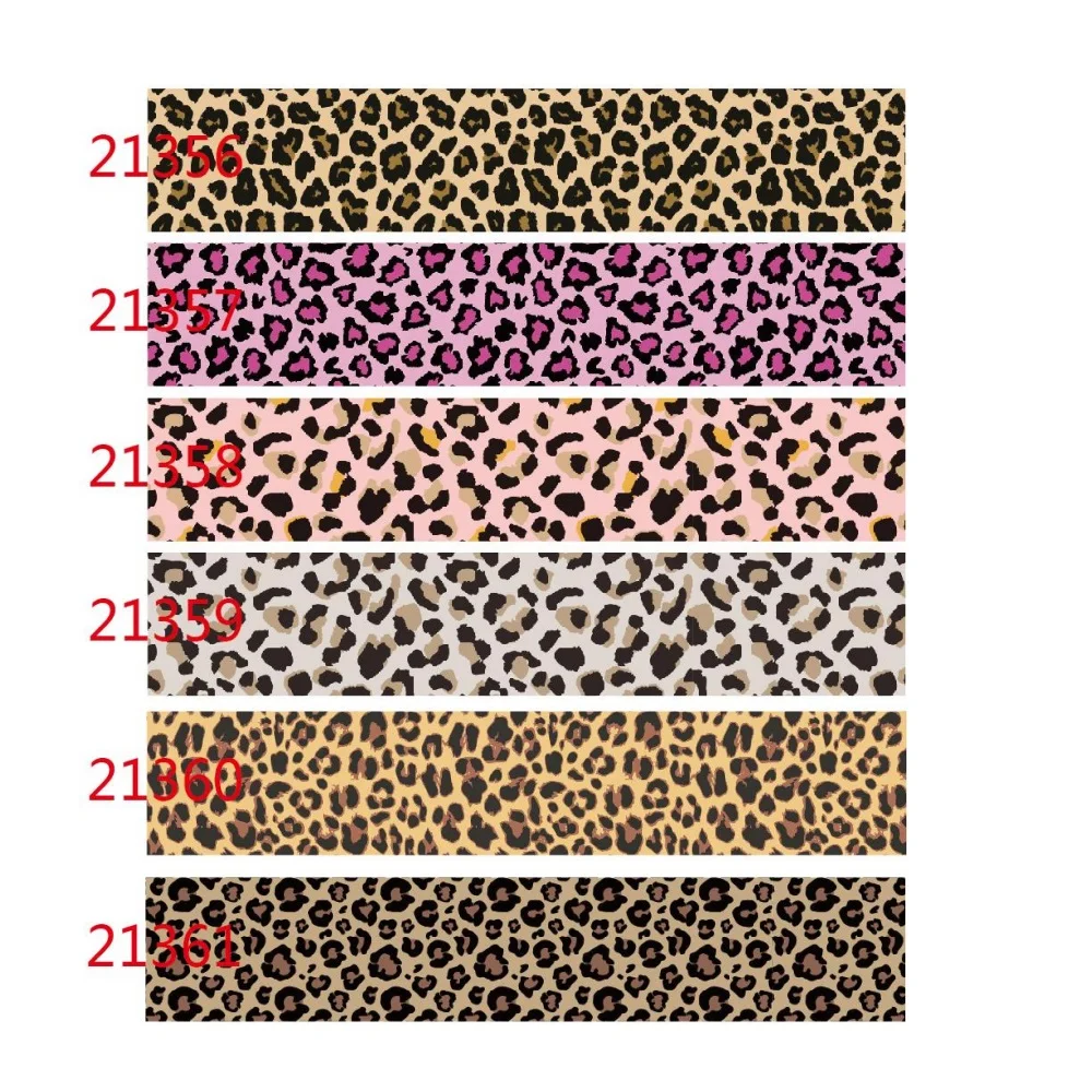 25MM-38MM-Pink-and-Brown-Leopard-Pattern-Printed-Grosgrain-Ribbon-for ...