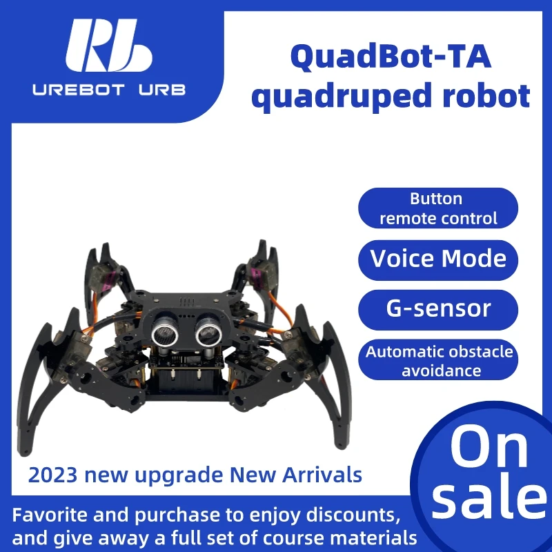 STEAM Educational Toy Quadruped Spider Robot Kit for Arduino Wireless Remote Control Walking ...