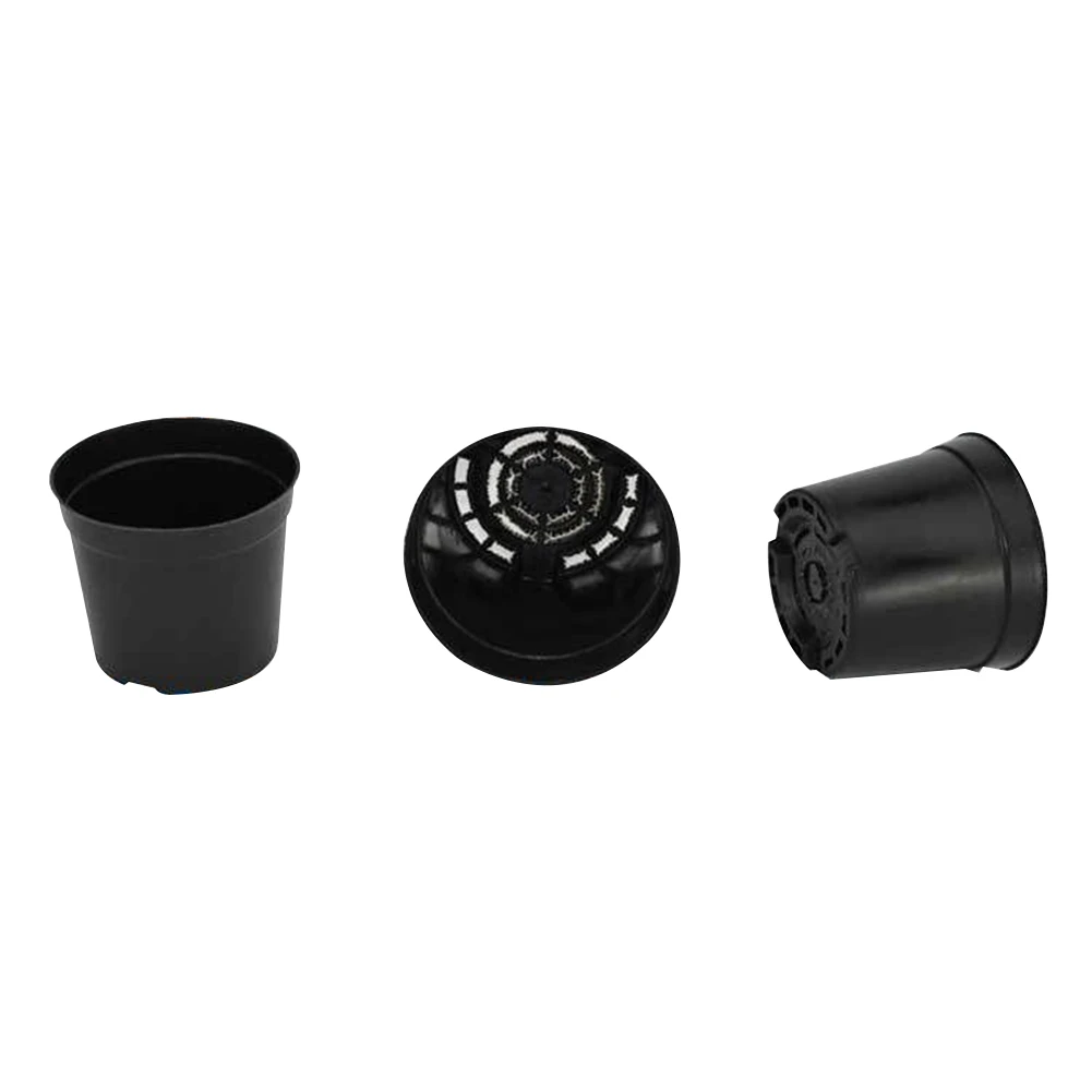 New-Plastic-Plant-Pots-Large-Plant-Nutrition-Pot-Practical-10PCS-Black ...