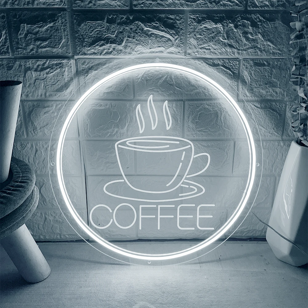 Coffee-Neon-Sign-Carved-Acrylic-Plate-Neon-Light-For-Cafe-Wall-Decor ...