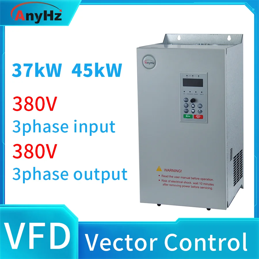 Vector 380V 3Phase Inverter VFD 37kW 50HP,45kW(60HP) Variable Frequency Drive G/P Frequency ...