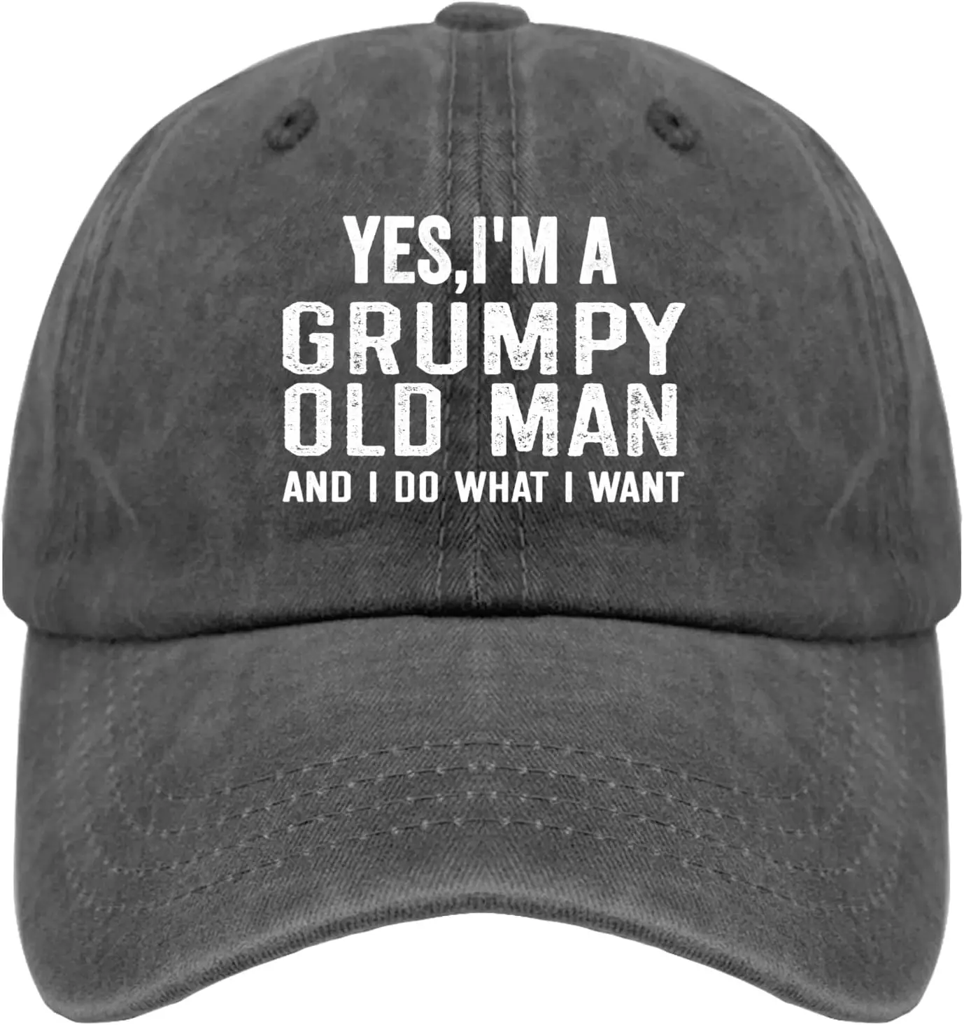 Grumpy Old Man I Do What I Want Baseball Cap Vintage Polyester Casual ...
