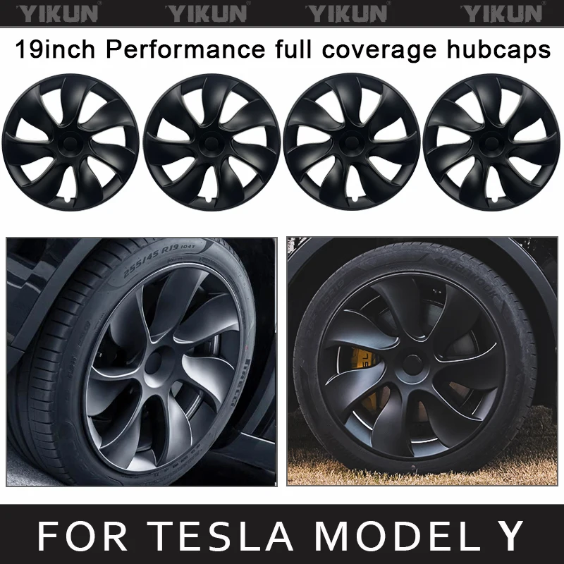 4PCS-Hub-Cap-for-Tesla-Model-Y-19-Inch-Performance-Replacement-Wheel ...