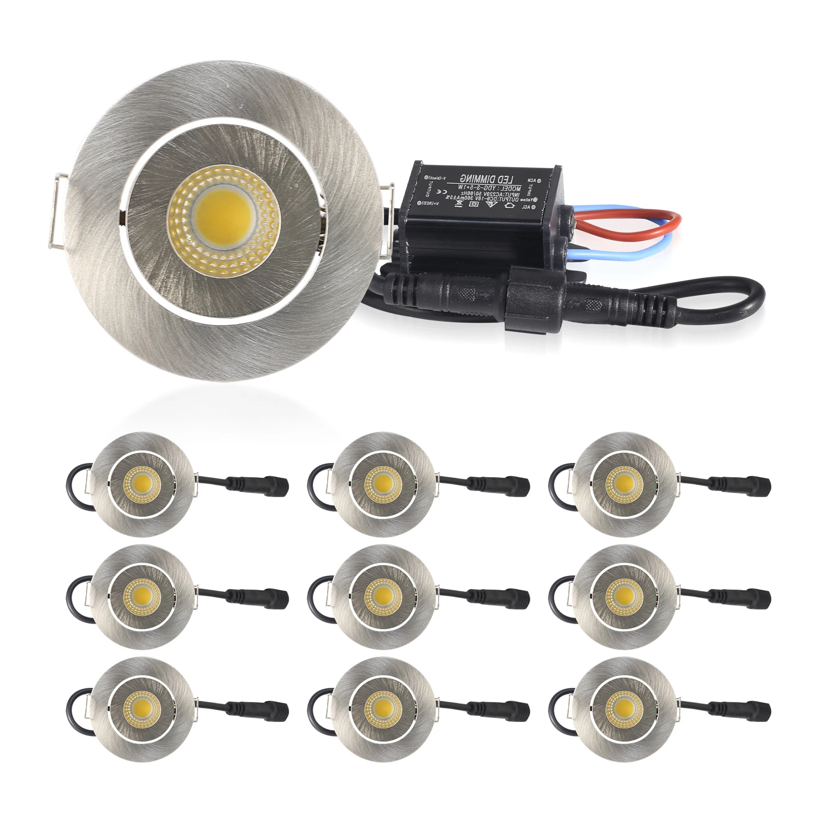 10pcs-3W-IP65-Recessed-Light-Mini-Led-Downlight-Water-Proof-Dimmable ...