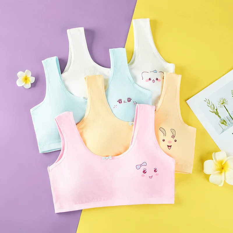 Girls Cotton Bra Primary School Students Applicable Age 8-9-12-16 Bra ...