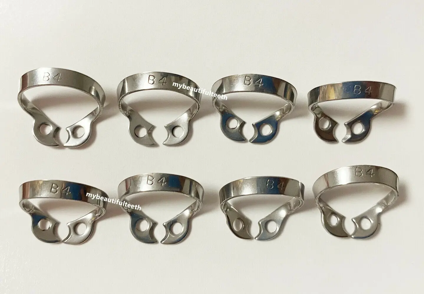 8-Pieces-Dental-Rubber-Dam-Clamps-B4-Endodontic-Clip-Clamp-B4-Stainless ...
