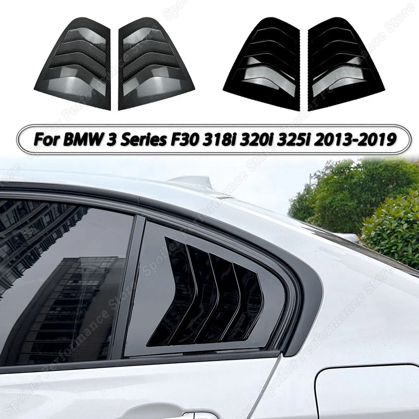 For-BMW-3-Series-F30-318i-320i-325i-2013-2019-Rear-Side-Window-Louvers ...