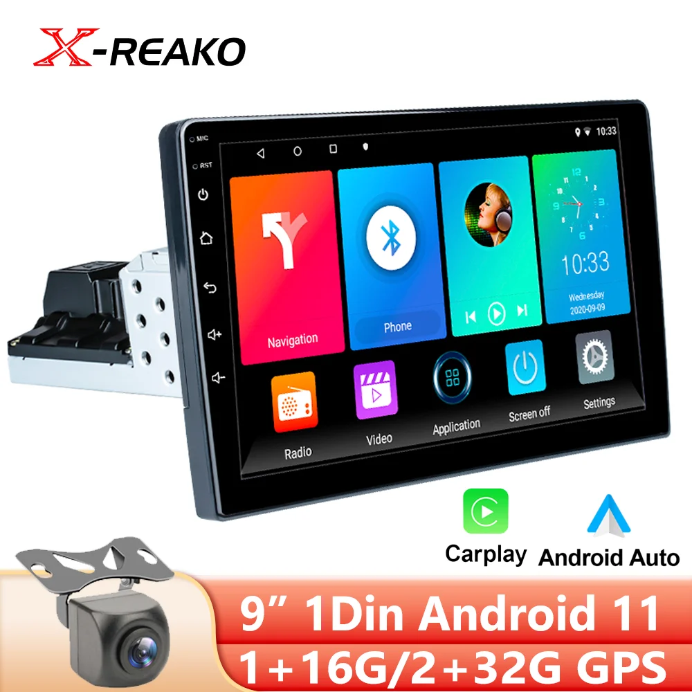 X-reako 1din 9'' Andriod 11 Car Multimedia Player Gps Navigation ...