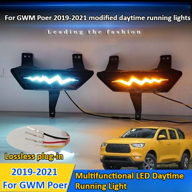 For GWM Poer 2019 2020 2021 Modified Daytime Running Lights LED Daytime ...