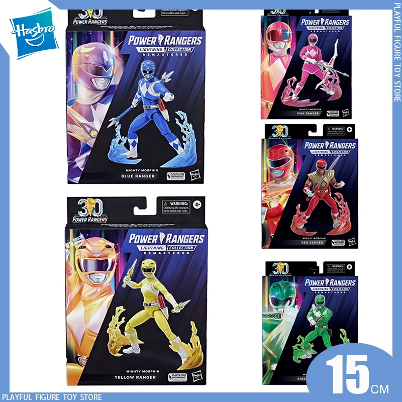 Anime-Figure-Power-Rangers-Pink-Ranger-Red-Ranger-Green-Ranger-Blue ...