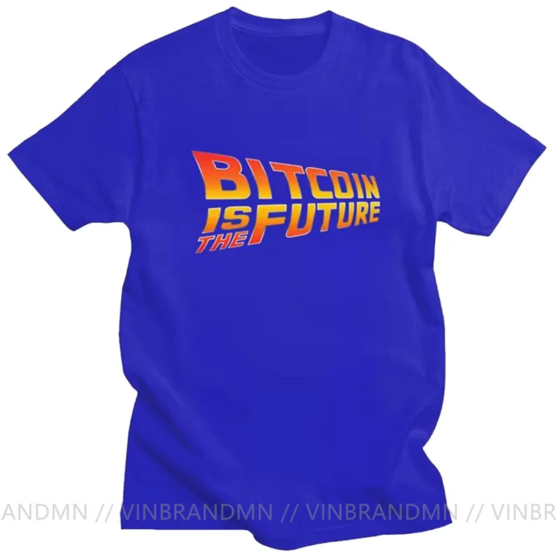 Cool-Bitcoin-Is-The-Future-T-Shirt-Men-O-neck-Short-Sleeve-BTC-Crypto ...