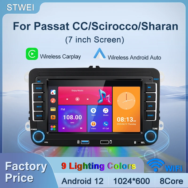 Android-12-CarPlay-For-Volkswagen-VW-Passat-CC-Scirocco-Sharan-Auto ...