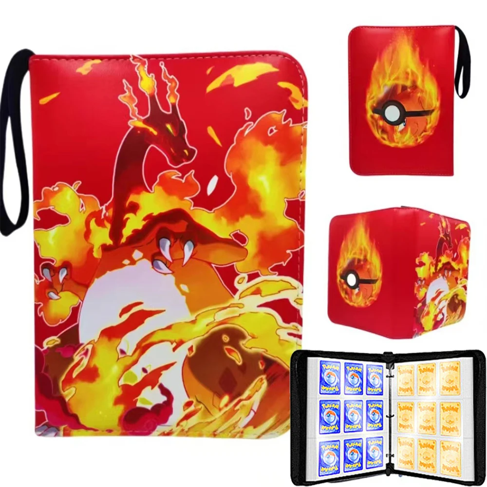 Anime-Card-Protector-Notebook-para-Pokemones-Charizard-Holder-Pasta ...
