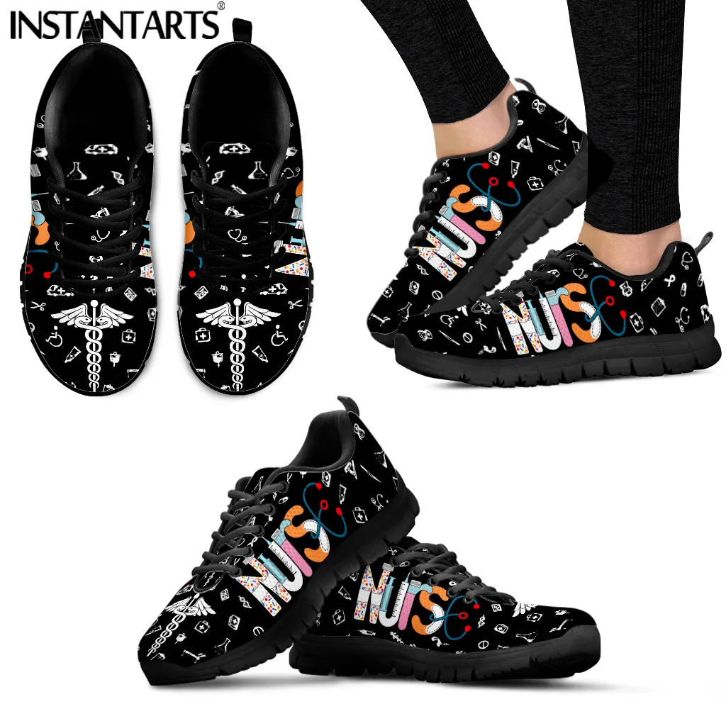 INSTANTARTS-Paramedic-EMT-EMS-Pattern-Women-s-Flats-Shoes-Spring ...