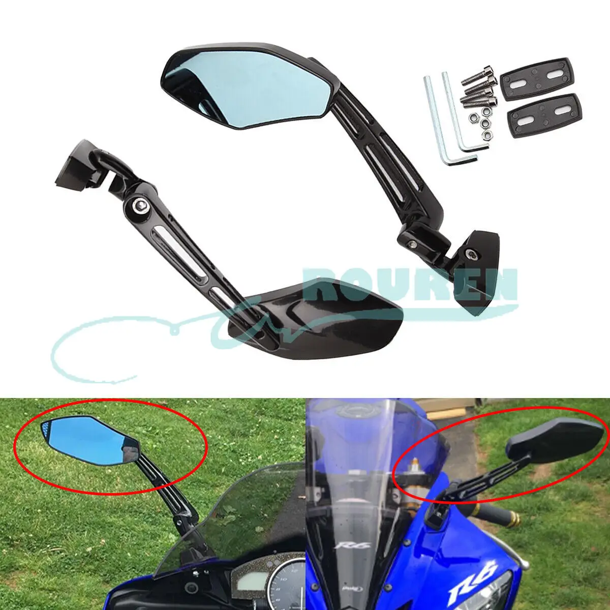 CNC-Universal-Aluminum-Foldable-Racing-Rear-View-Rearview-Mirror-for ...