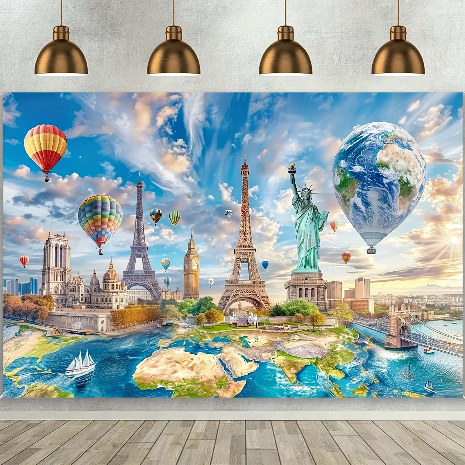 1pc Global Travel Photo Background World Map Background Backgrounds ...