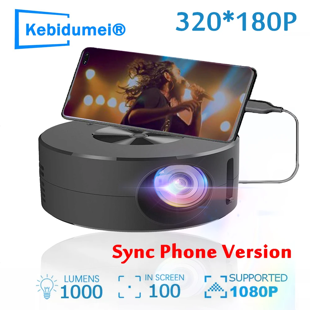 Wire Projectors Yt200 180p Mini Projector 4k Outdoor 360 Home Theater ...