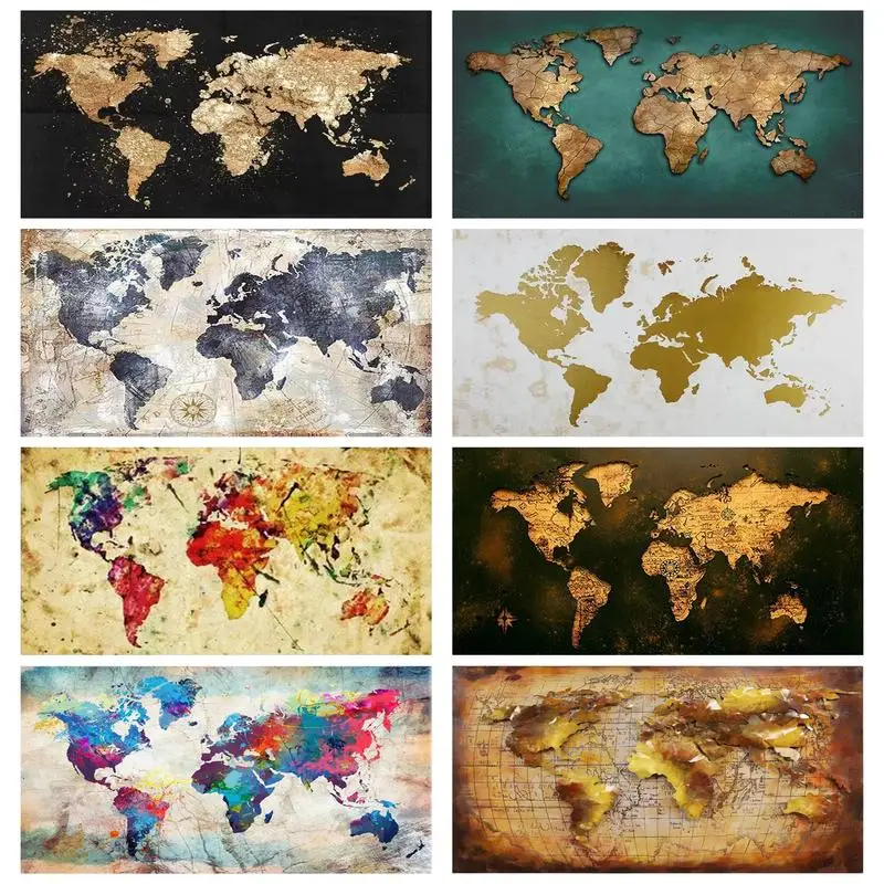 Modern-Art-World-Map-5D-DIY-Full-Diamond-Painting-Kits-Wall-Painting ...