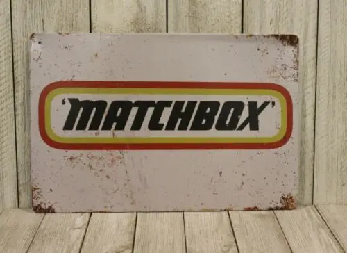 Matchbox-Tin-Metal-Sign-Toy-Metal-Cars-Garage-Man-Cave-Vintage-Look ...