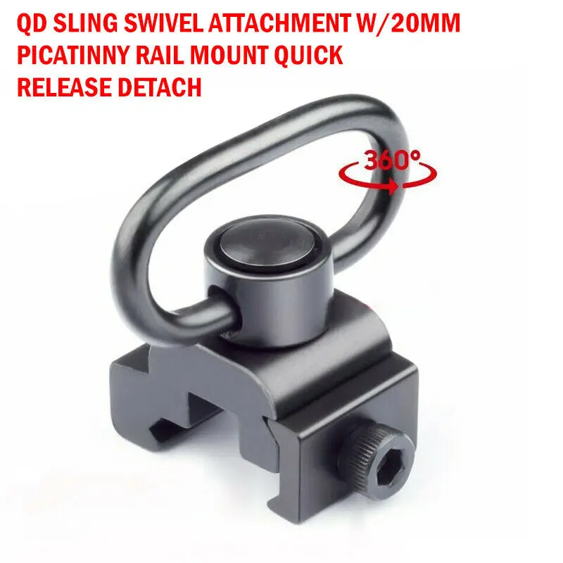 20mm-QD-Sling-Swivel-with-Picatinny-Rail-Mount-Base-Quick-Detach-Rail ...