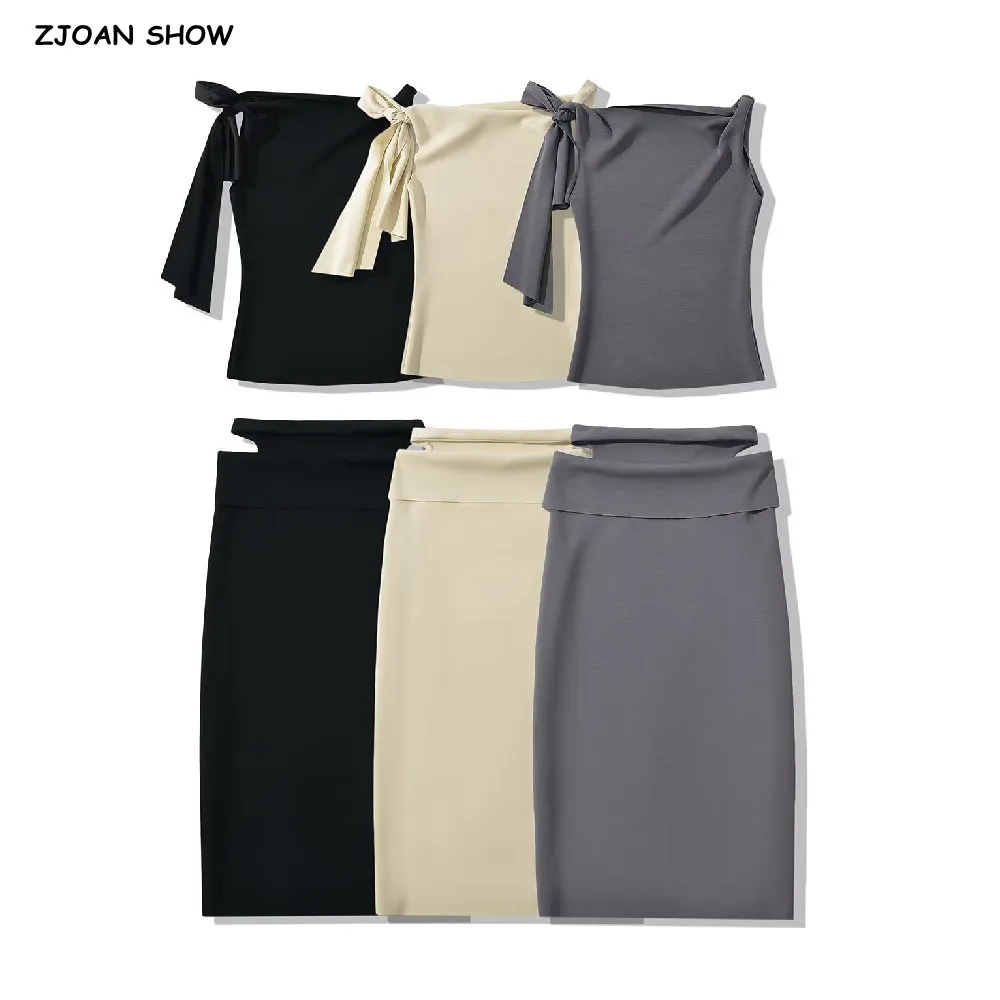 Sexy-Bow-Shoulder-Sleeveless-Crop-Top-Women-Hollow-Out-Low-Waist ...