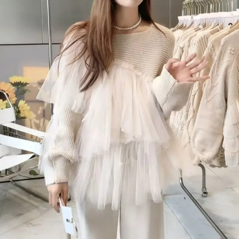 Autumn-Winter-Korean-Sweet-Pull-Femme-Loose-Casual-Grunge-All-match ...