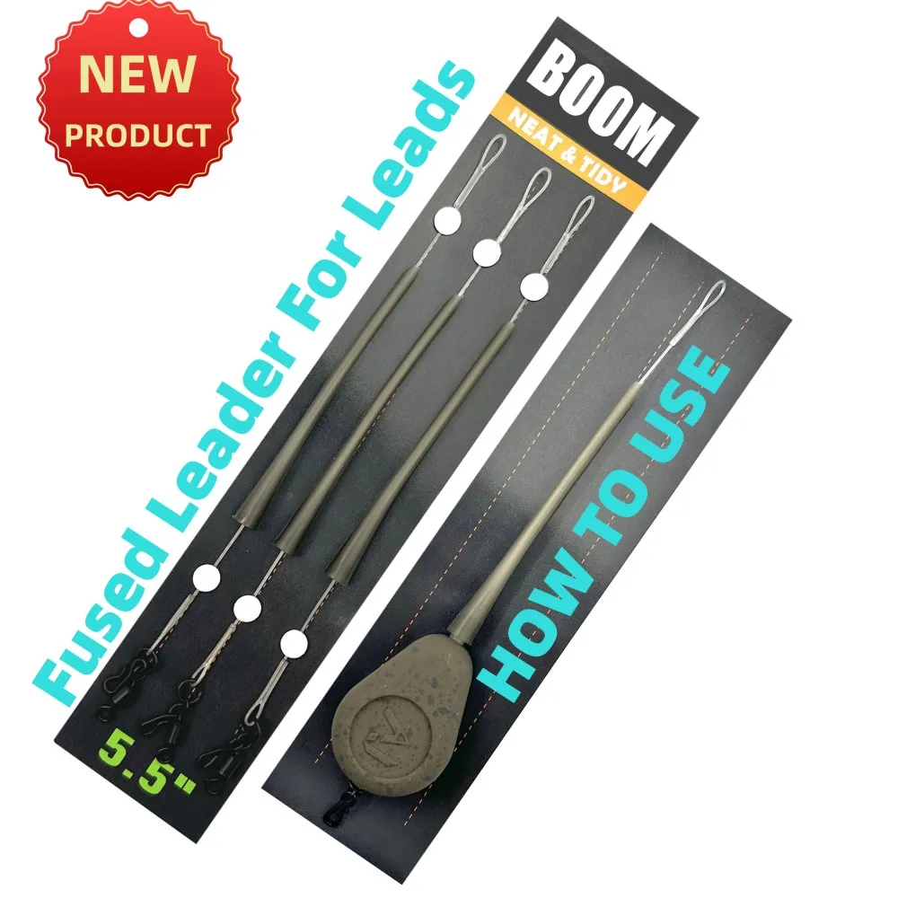 Carp Fishing Lead Inline Accessories Fused Hooklink For PVA Bags Leader ...