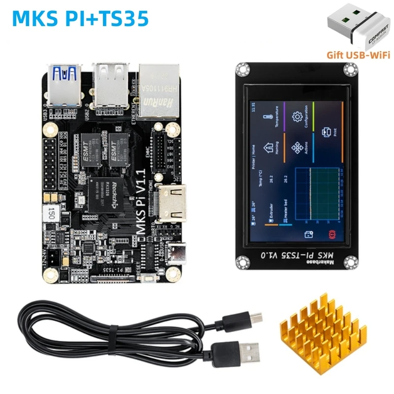 MKS-PI-board-Klipper-control-card-Makerbase-Klipper-TS35-Screen-display ...