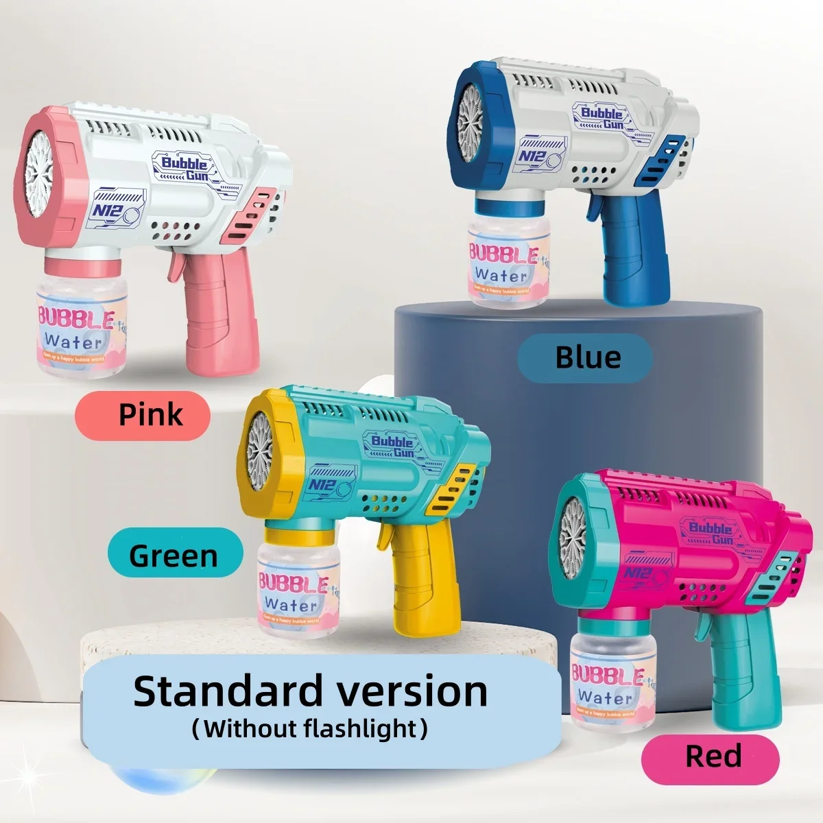 Autom-tico-Bubble-Machine-Gun-Toy-com-lanterna-LED-Buraco-el-trico ...