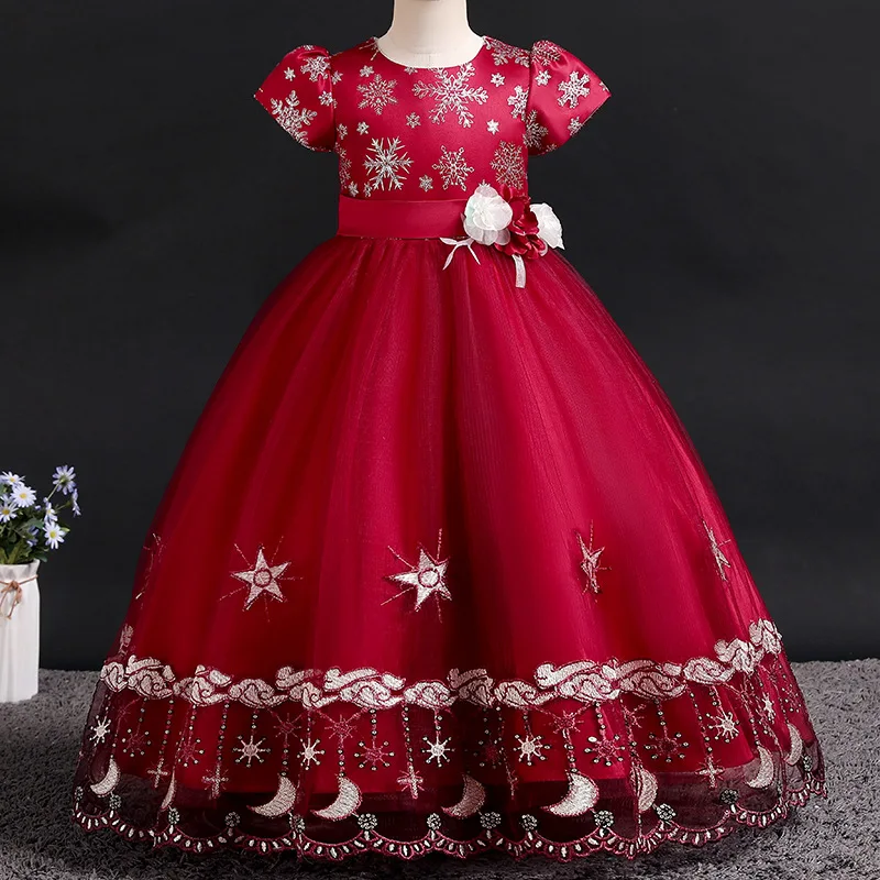 Girls Christmas Dress Elegant Princess Gown For Girls Wedding Dress ...