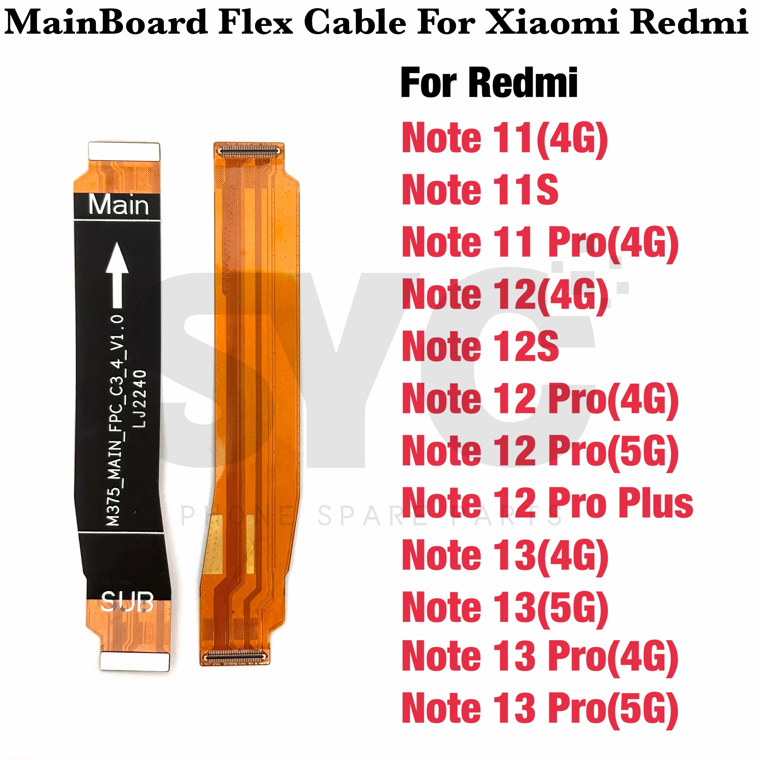 SYC Mainboard For Redmi Note 11 11S 12 13 Pro 4/5G Motherboard Flex ...