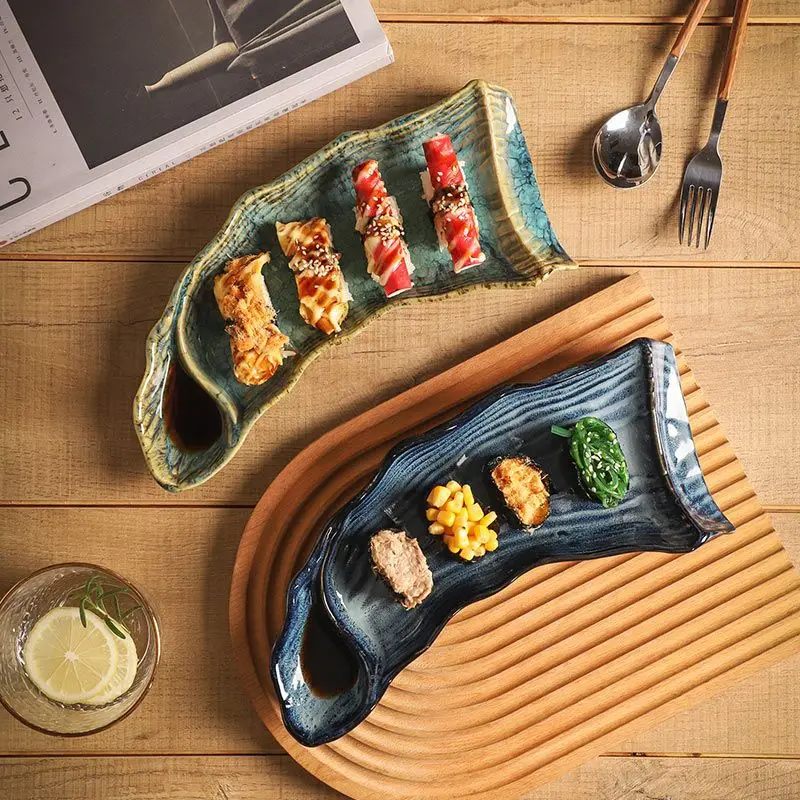 12-inch-sushi-strip-sushi-plate-Creative-sushi-cold-dish-plate-Japanese ...