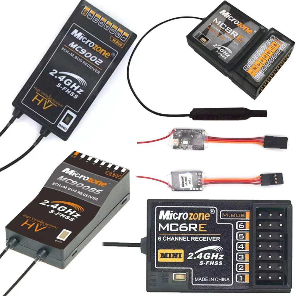 MicroZone MC6RE MC7RB MC9002 MIni M-SBUS Récepteur 6CH MC8RE 8CH Pour ...