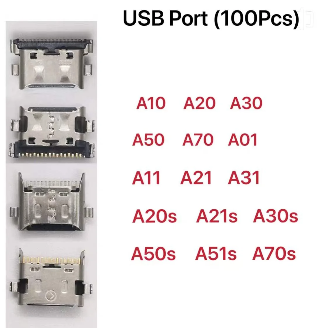 100Pcs-Charger-USB-Charging-Port-Dock-Connector-For-Samsung-A20-A30-A32 ...