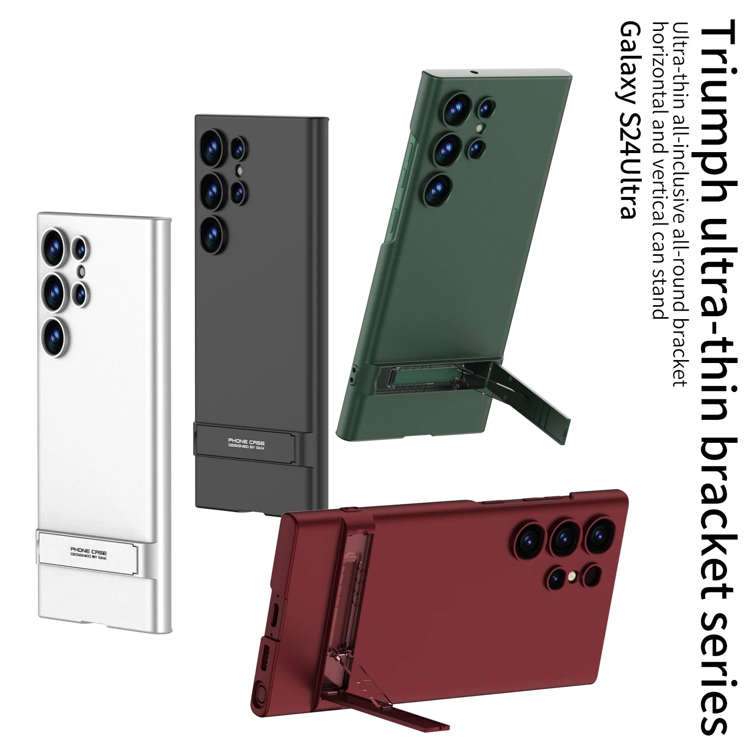 For-Samsung-Galaxy-S24-S23-Ultra-Plus-Case-Skin-friendly-Ultra-thin-Matte-Adjustment-Bracket ...