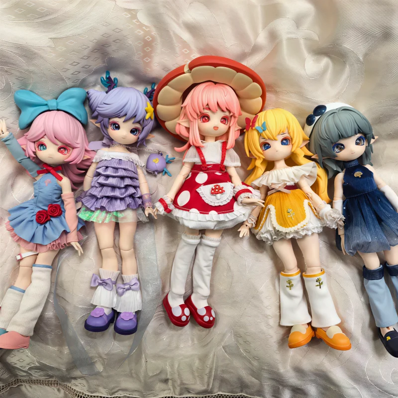 Em Estoque: Nova Série Cogumelo BJD Blind Box - Boneca Articulada de 12 ...