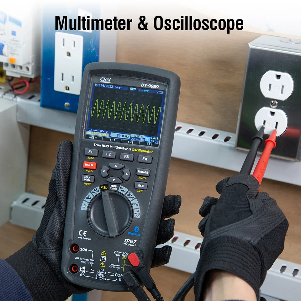 50,000 Count Digital Multimeter CEM DT-9989 Digital - 3-in-1 Handheld ...