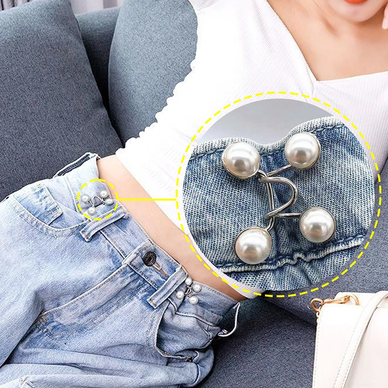 Inci çıkarılabilir düğme çok fonksiyonlu gizli toka gümüş siyah ...