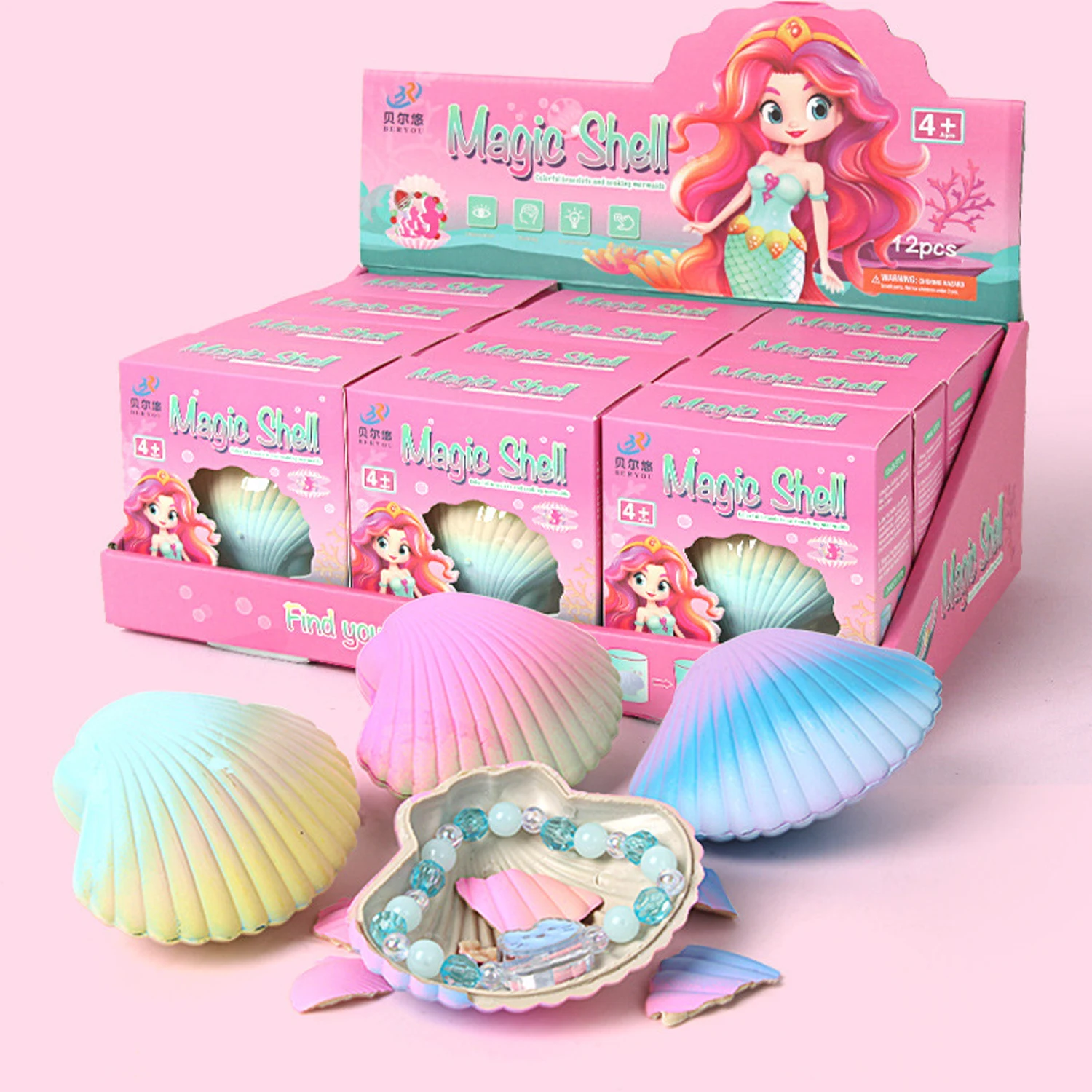 SoakSoaking-in-water-to-hatch-shell-toys-colorful-seashell-girl ...