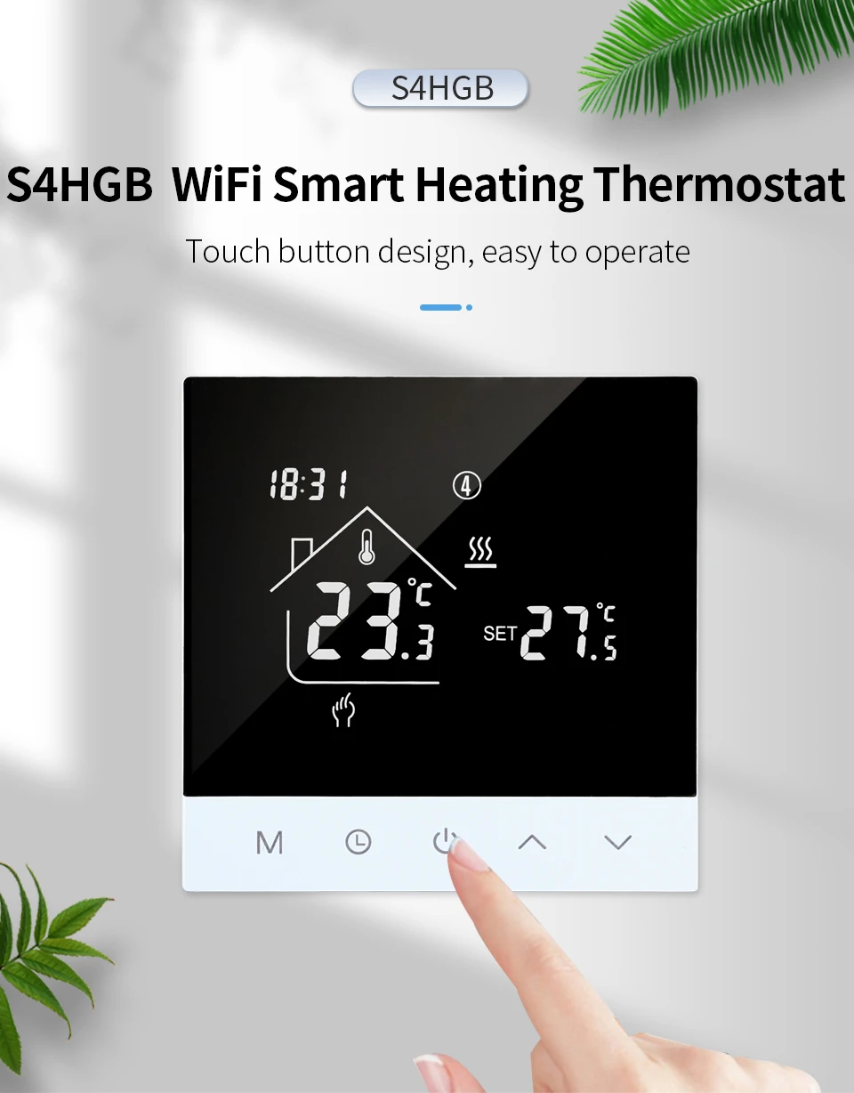 S4hgb Wifi Smart Heating Thermostat Lcd Display Voice Control Alexa ...