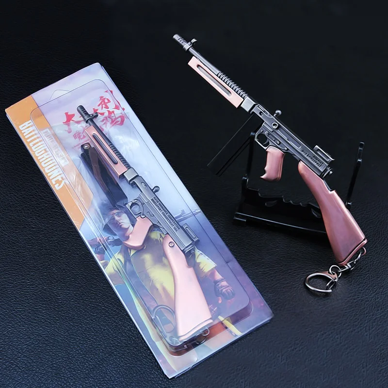 Mini-Alloy-Tommy-Gun-Model-Thompson-Submachinegun-Gun-Model-Toy-PUBG ...