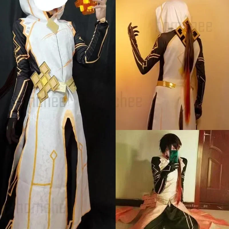 ZhongLi Genshim Cosplay Costumes Rex Lapis Morax Outfits Wig Full Set ...