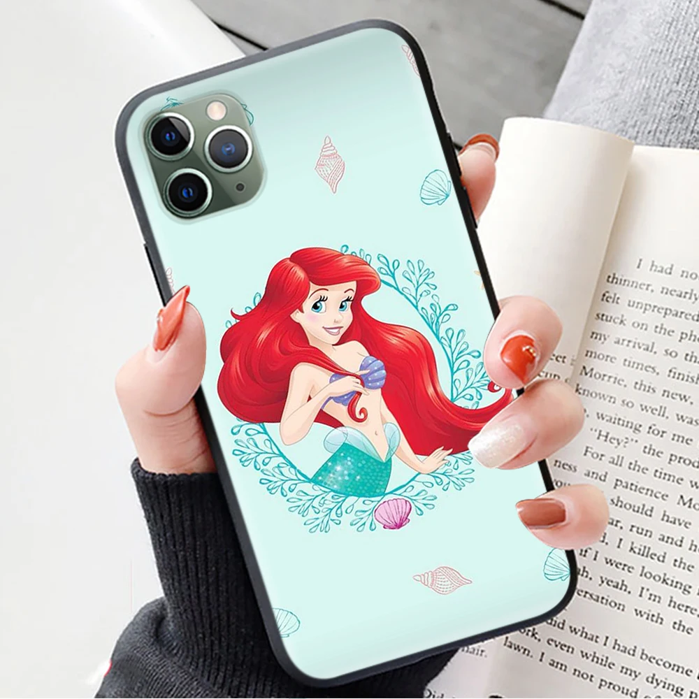 Sleek Black Protective Smartphone Case - Ariel Princess Design for Moto ...