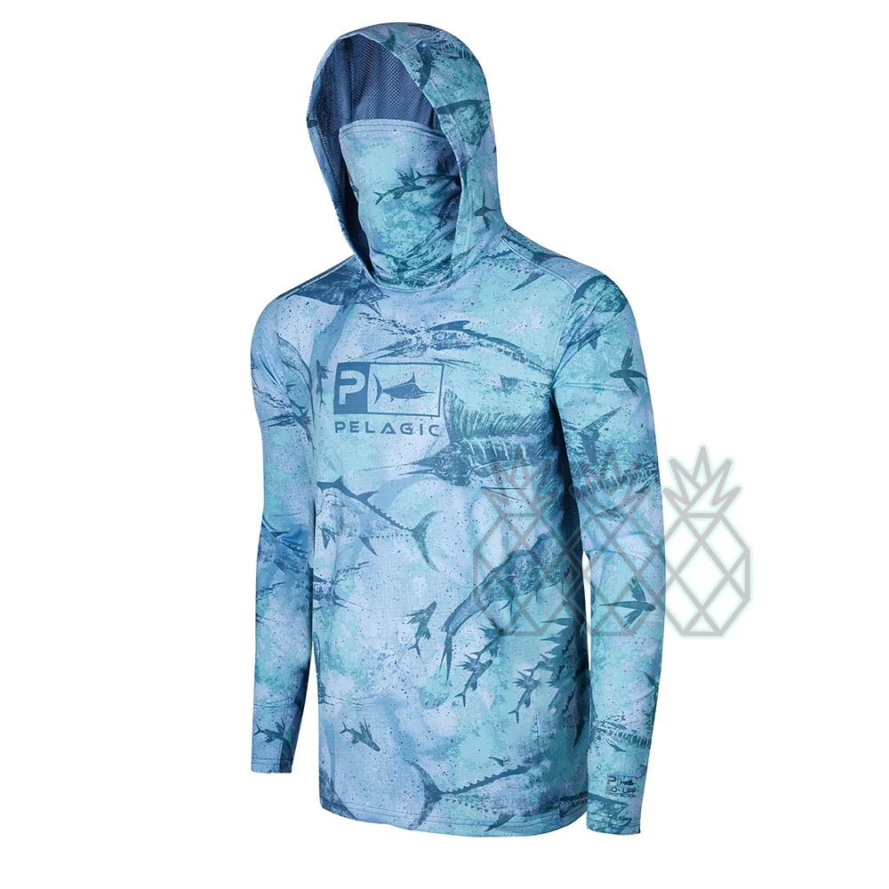 Pelagic Fishing Shirts Mask Summer Outdoor Men Long Sleeve T Shirt Fish ...