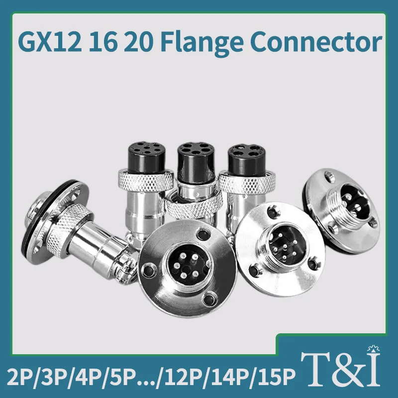 5/10 Sets GX12 GX16 GX20 Flange Butting Type 2/3/4/5/6/7/8/9/10/12/14 ...