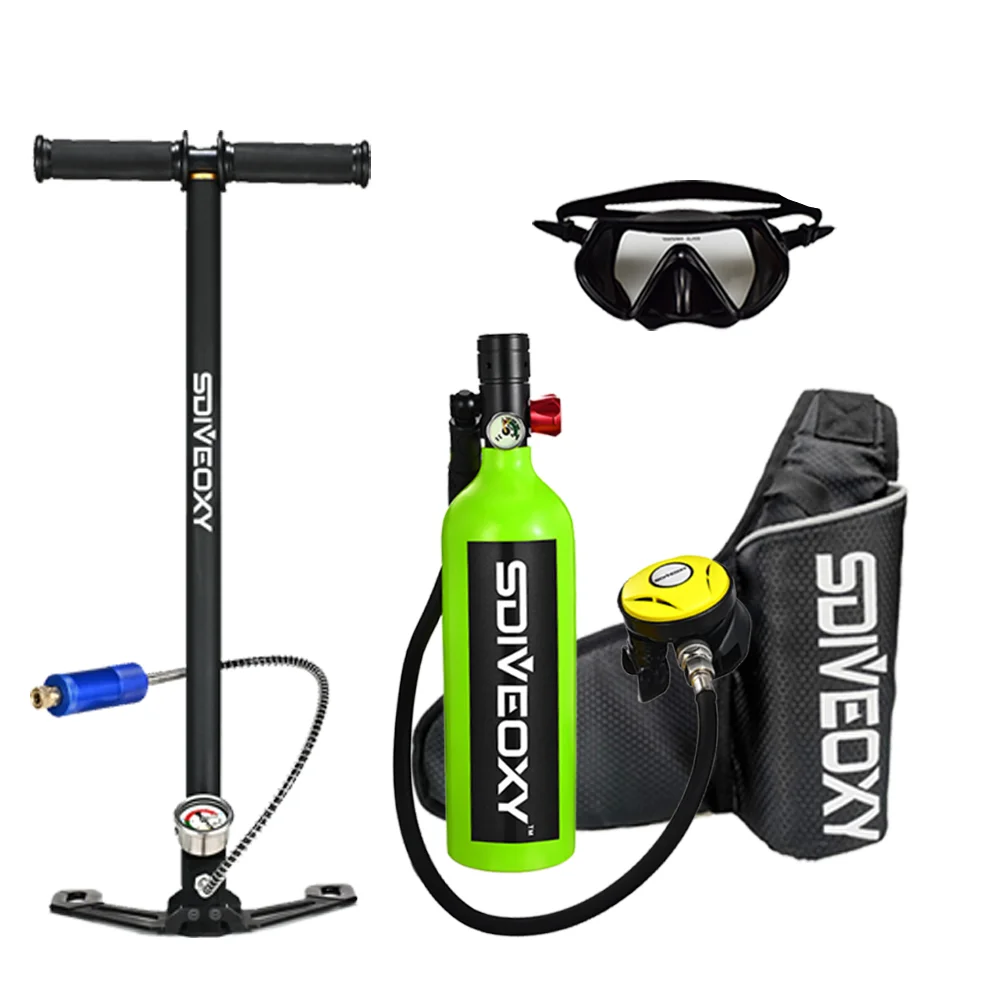 Scuba Diving Oxygen Tank 1L Cylinder Underwater Breather for with ...